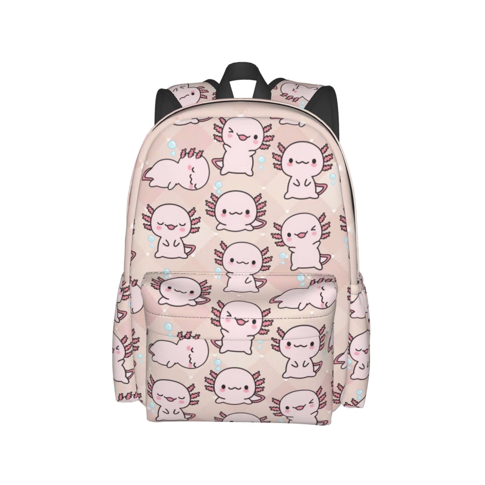 Axolotl Pattern Backpack Lightweight For Teens Boys Girls Backpacks Bookbags Daypack