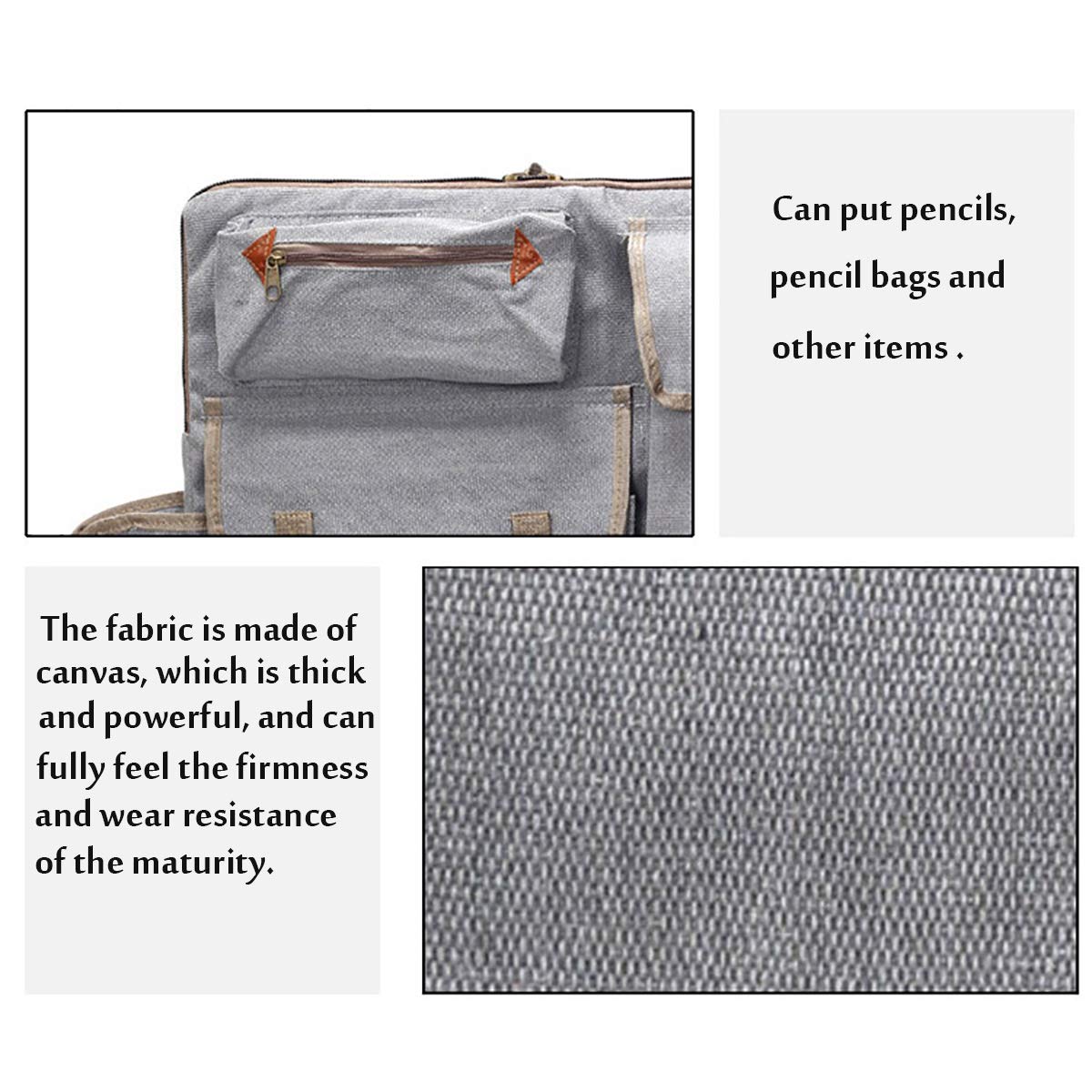 kucy 4K Artist Portfolio Drawing Board Bag Dual Use Backpack Case Tote Bag Shoulder Bag with Zipper for Artist Painter(Grey)