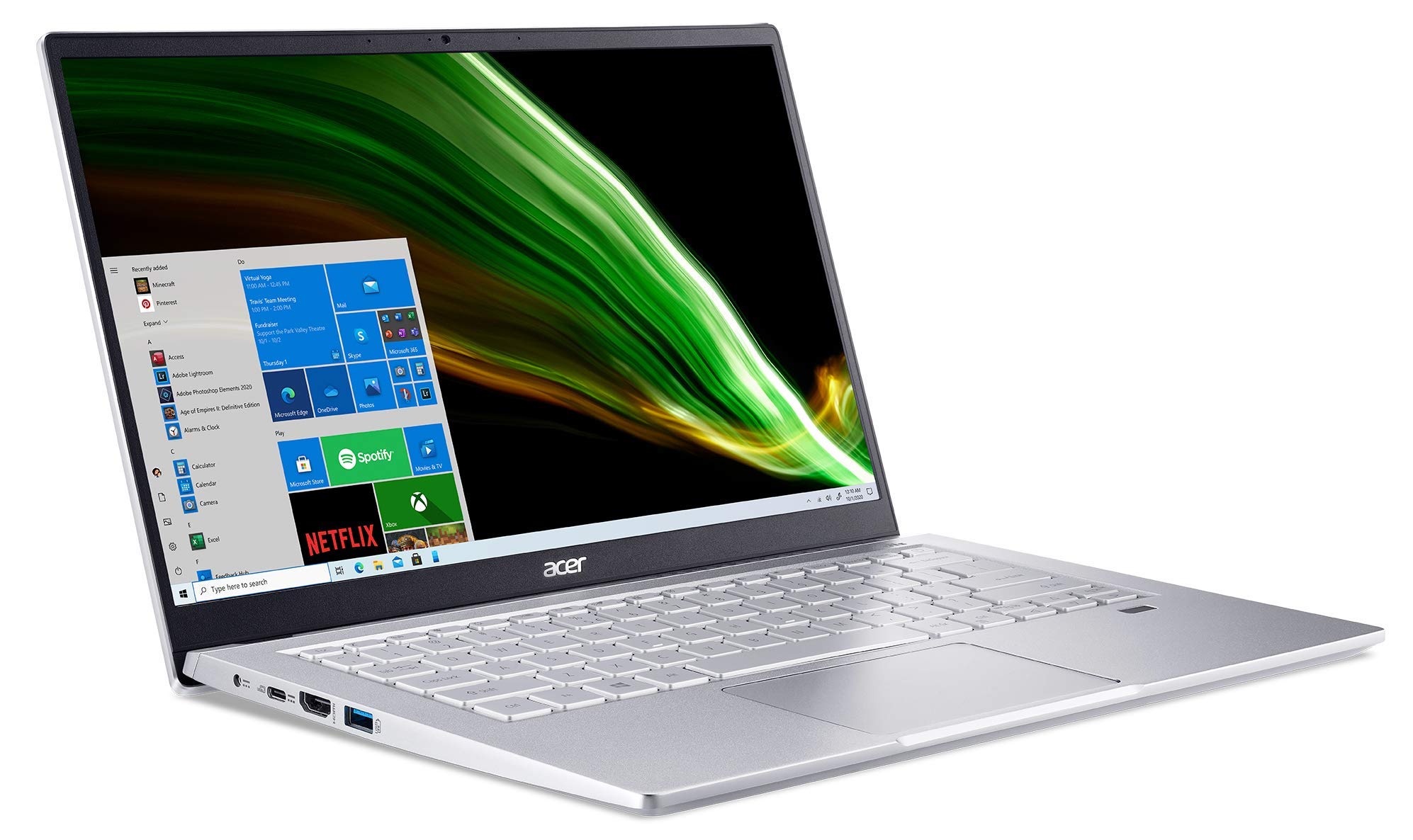 Acer Swift 3 Thin & Light Laptop | 14" Full HD IPS 100% sRGB Display | AMD Ryzen 7 5700U Octa-Core Processor | 8GB LPDDR4X | 512GB NVMe SSD | WiFi 6 | Backlit KB | FPR | Amazon Alexa | SF314-43-R2YY