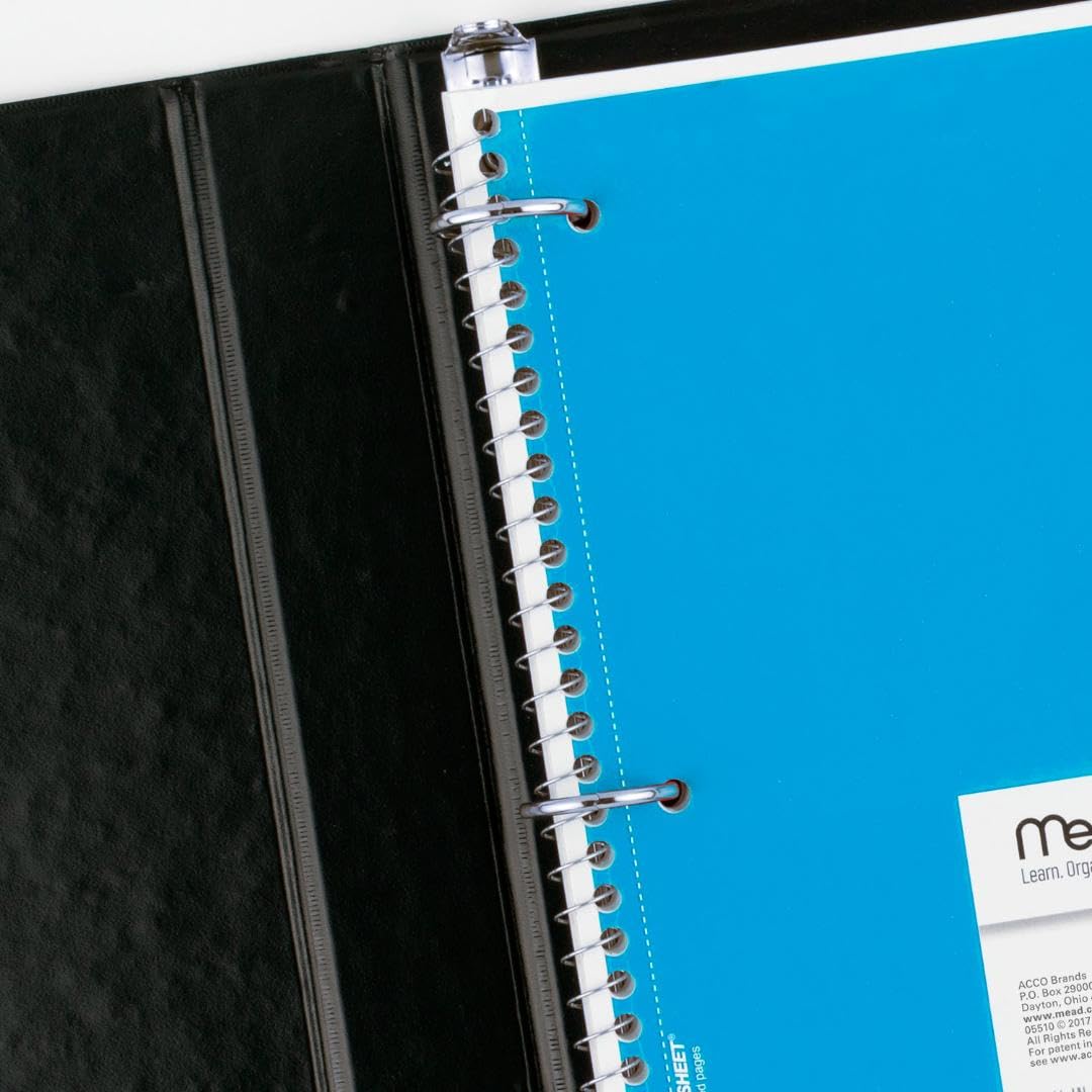 Mead Spiral Notebooks, 6 Pack, 1-Subject, Wide Ruled Paper, 10-1/2" x 8", 70 Sheets per Notebook, Assorted Colors (73063)
