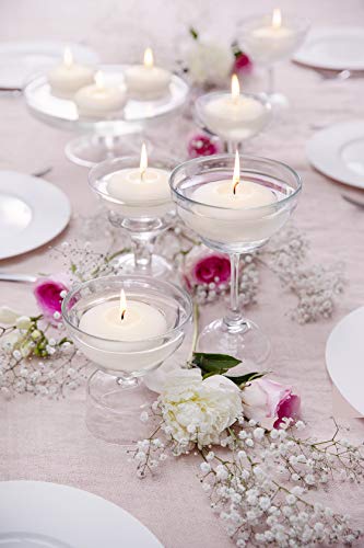 BOLSIUS Unscented 1.75" Floating Candles - Pure Rich Creamy Ivory, 40 Set - Smokeless, European Quality - Imbue Breathtaking Ambiance for Romantic Wedding Centerpieces, Decorations, Holiday Parties