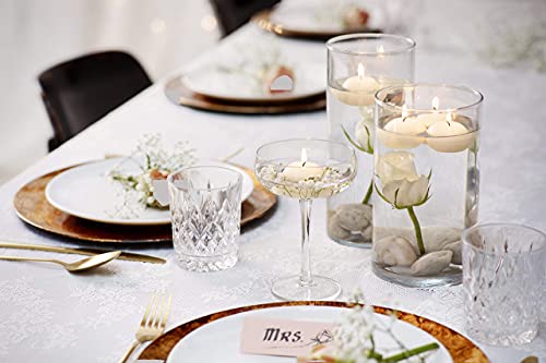 BOLSIUS Unscented 1.75" Floating Candles - Pure Rich Creamy Ivory, 40 Set - Smokeless, European Quality - Imbue Breathtaking Ambiance for Romantic Wedding Centerpieces, Decorations, Holiday Parties