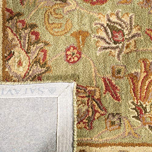 SAFAVIEH Heritage Collection 9'6" x 13'6" Green / Gold HG343A Handmade Traditional Oriental Premium Wool Area Rug