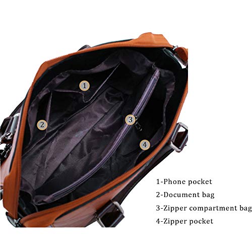 SegaterĀ® Women Fashion Handbag+Shoulder Bag+Purse+Card Purse Faux Leather Tote 4 Pieces