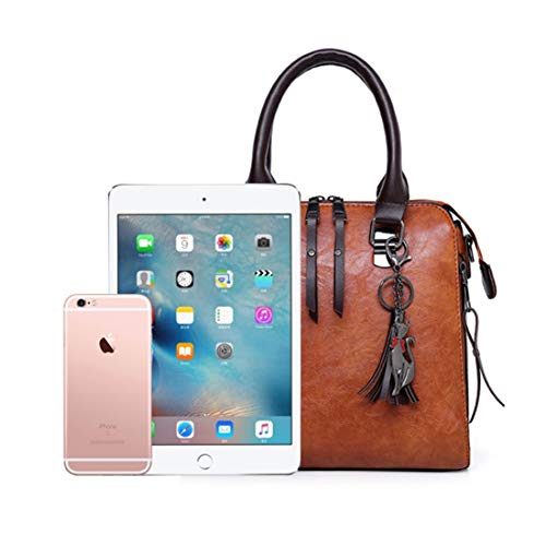 SegaterĀ® Women Fashion Handbag+Shoulder Bag+Purse+Card Purse Faux Leather Tote 4 Pieces