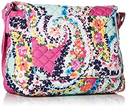 Vera Bradley Women's Cotton Carson Crossbody Purse, Wildflower Paisley, One Size