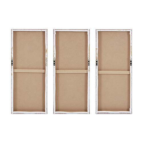 Madison Park Wall Art Living Room Decor - Embelished Gold Foil Triptych Canvas Home Accent Dining, Bathroom Decoration, Ready to Hang Painting for Bedroom, 15" x 35", Twilight Forest Blush 3 Piece