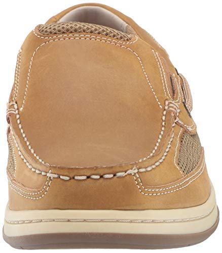 Margaritaville Men's Anchor Slip On Boat Shoe, Light Tan, 10.5