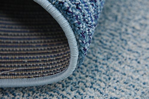 Unique Loom Estrella Collection Distressed, Gradient, Dark Colors, Abstract, Modern Area Rug, 5 ft x 8 ft, Blue/Beige