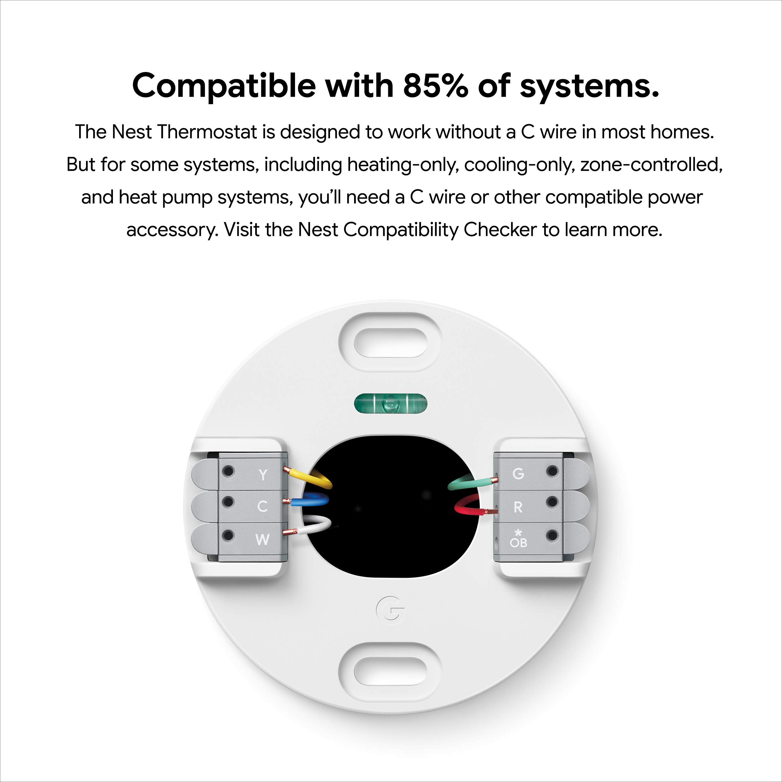 Google Nest Smart Thermostat for Home, Programmable WIFI Thermostat - Fog (Renewed)