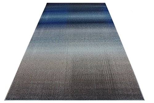 Unique Loom Estrella Collection Distressed, Gradient, Dark Colors, Abstract, Modern Area Rug, 5 ft x 8 ft, Blue/Beige