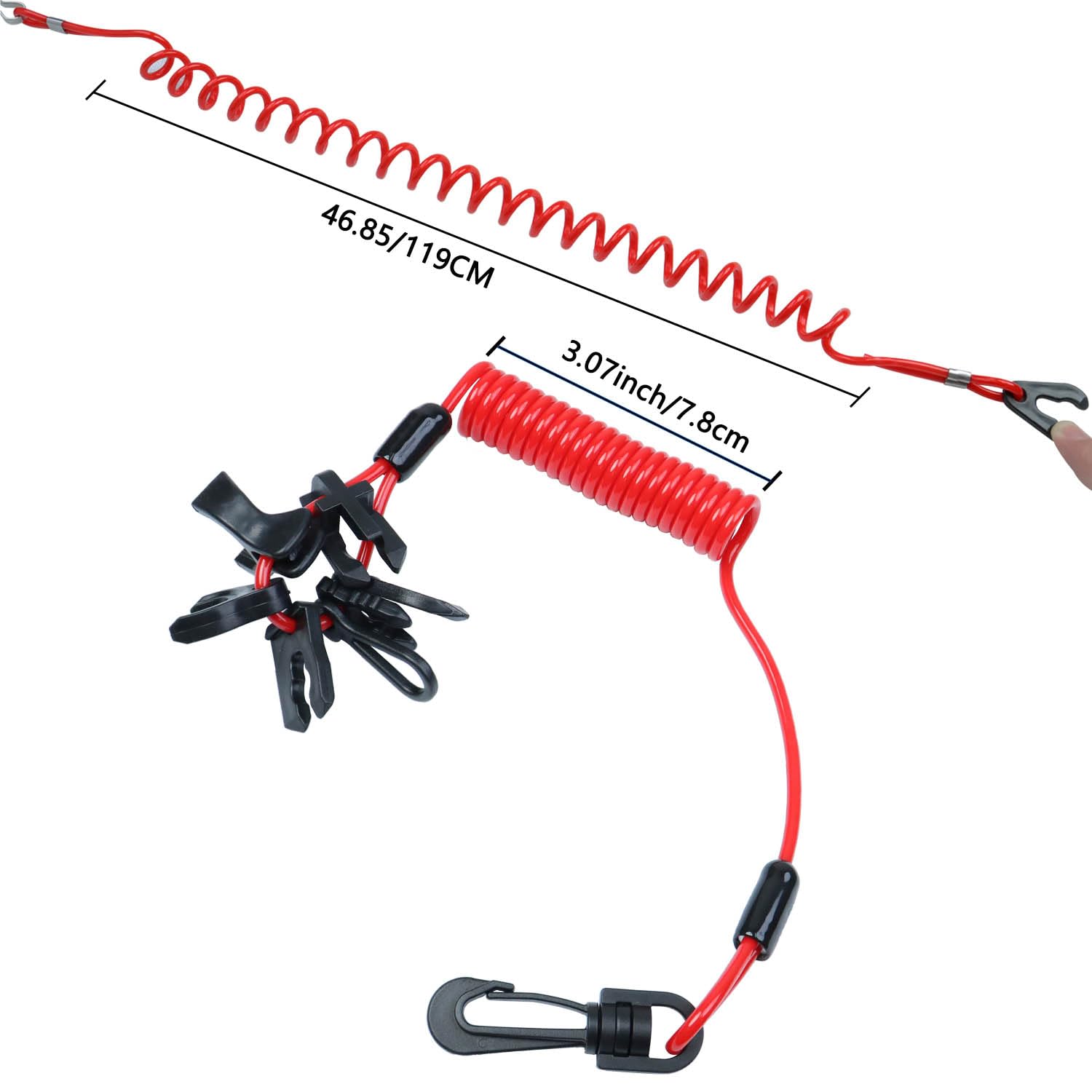 Universal Boat Kill Switch Keys Lanyard, Outboard Jet Ski Cord Tether Siut for Mercury, Yamaha, Honda, Tohatsu, Johnson, Evinrude, Suzuki