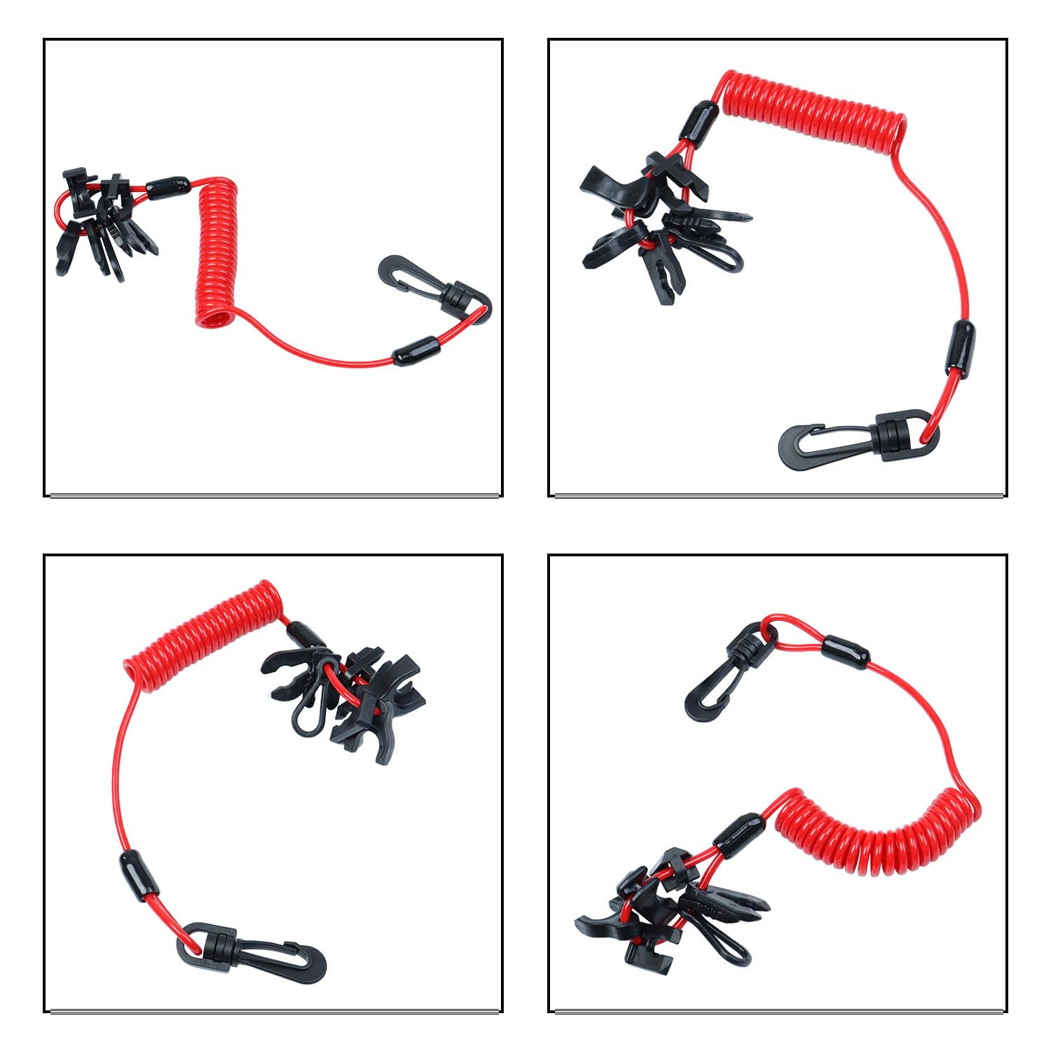 Universal Boat Kill Switch Keys Lanyard, Outboard Jet Ski Cord Tether Siut for Mercury, Yamaha, Honda, Tohatsu, Johnson, Evinrude, Suzuki