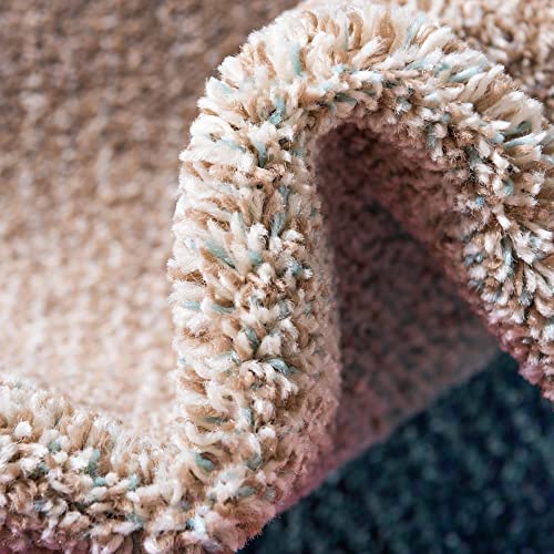 Unique Loom Estrella Collection Distressed, Gradient, Dark Colors, Abstract, Modern Area Rug, 5 ft x 8 ft, Blue/Beige