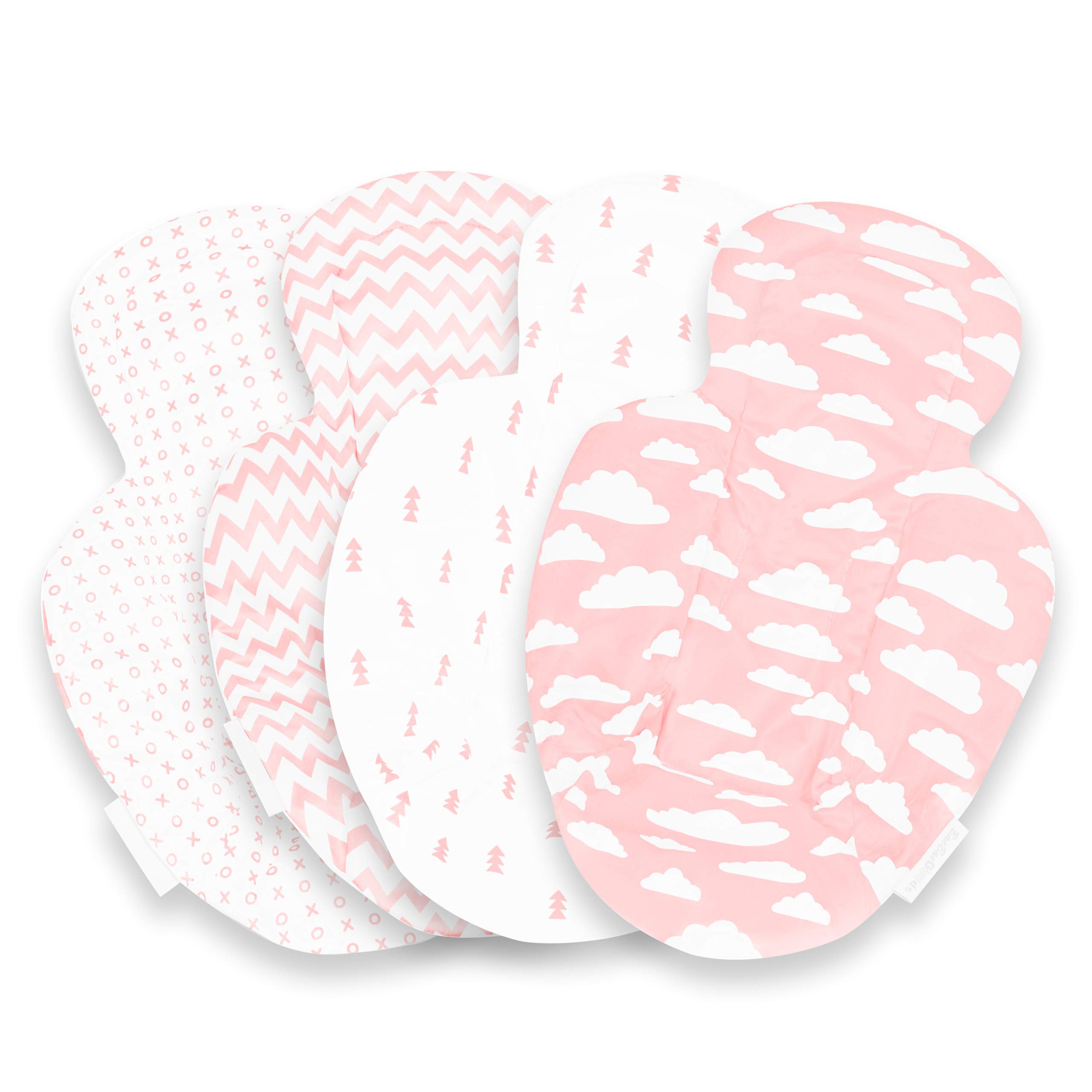 Infant Insert Compatible with 4Moms Mamaroo & Rockaroo β Car Seat Insert 2 Pack β Reversible Infant Car Seat Insert β Soft Plush Minky Car Seat Head Support Insert