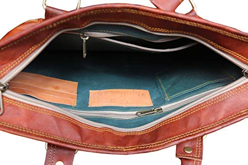 Firu-Handmade Leather Purses for Women Leather Tote Bag Satchel Vintage Genuine Leather Purses for Women Handbag Office Casual with outer Pocket