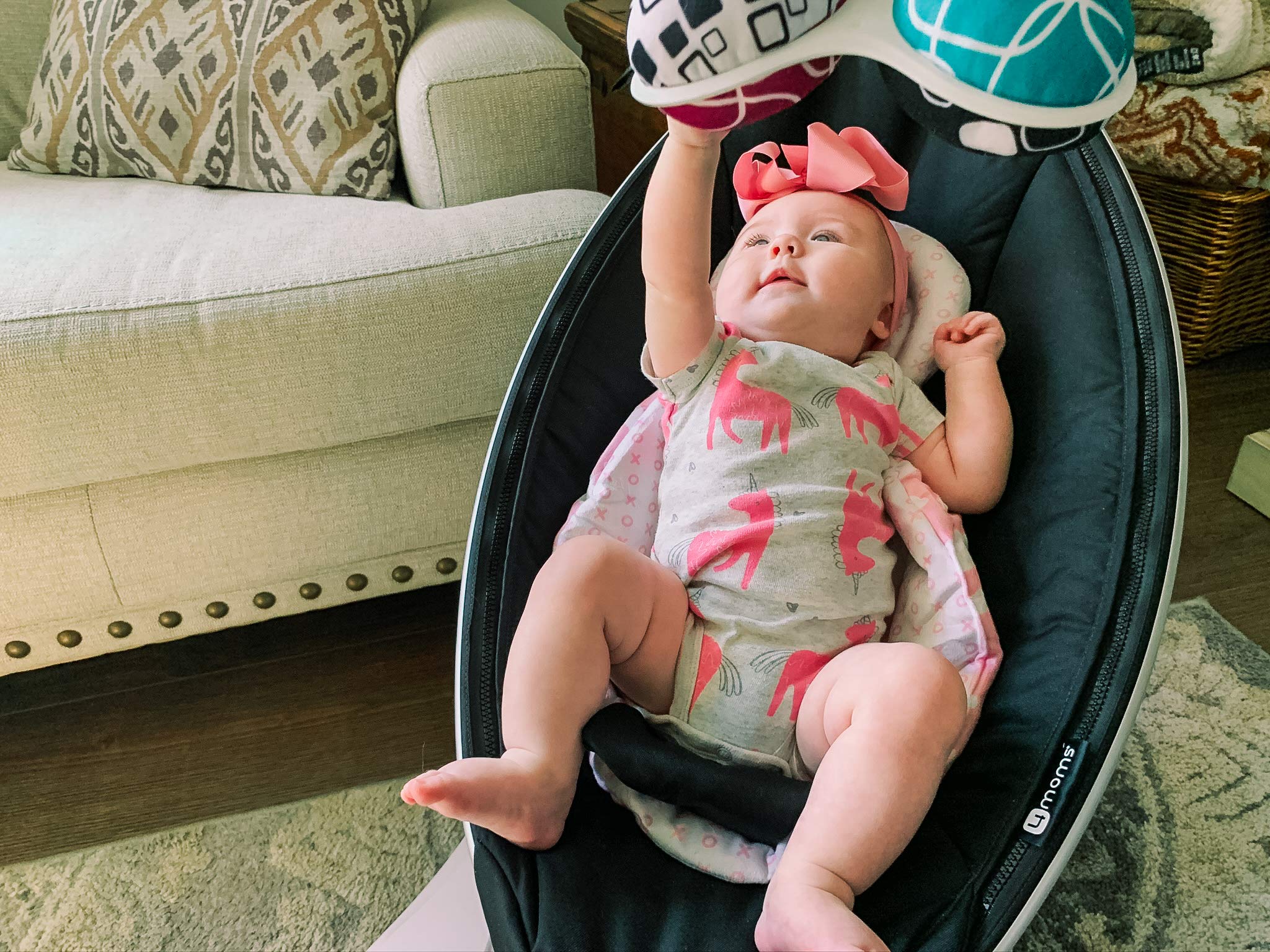 Infant Insert Compatible with 4Moms Mamaroo & Rockaroo β Car Seat Insert 2 Pack β Reversible Infant Car Seat Insert β Soft Plush Minky Car Seat Head Support Insert