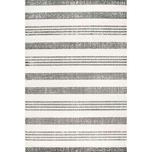 nuLOOM Striped Kelsi Area Rug, 7' 10" x 11' 2", Grey