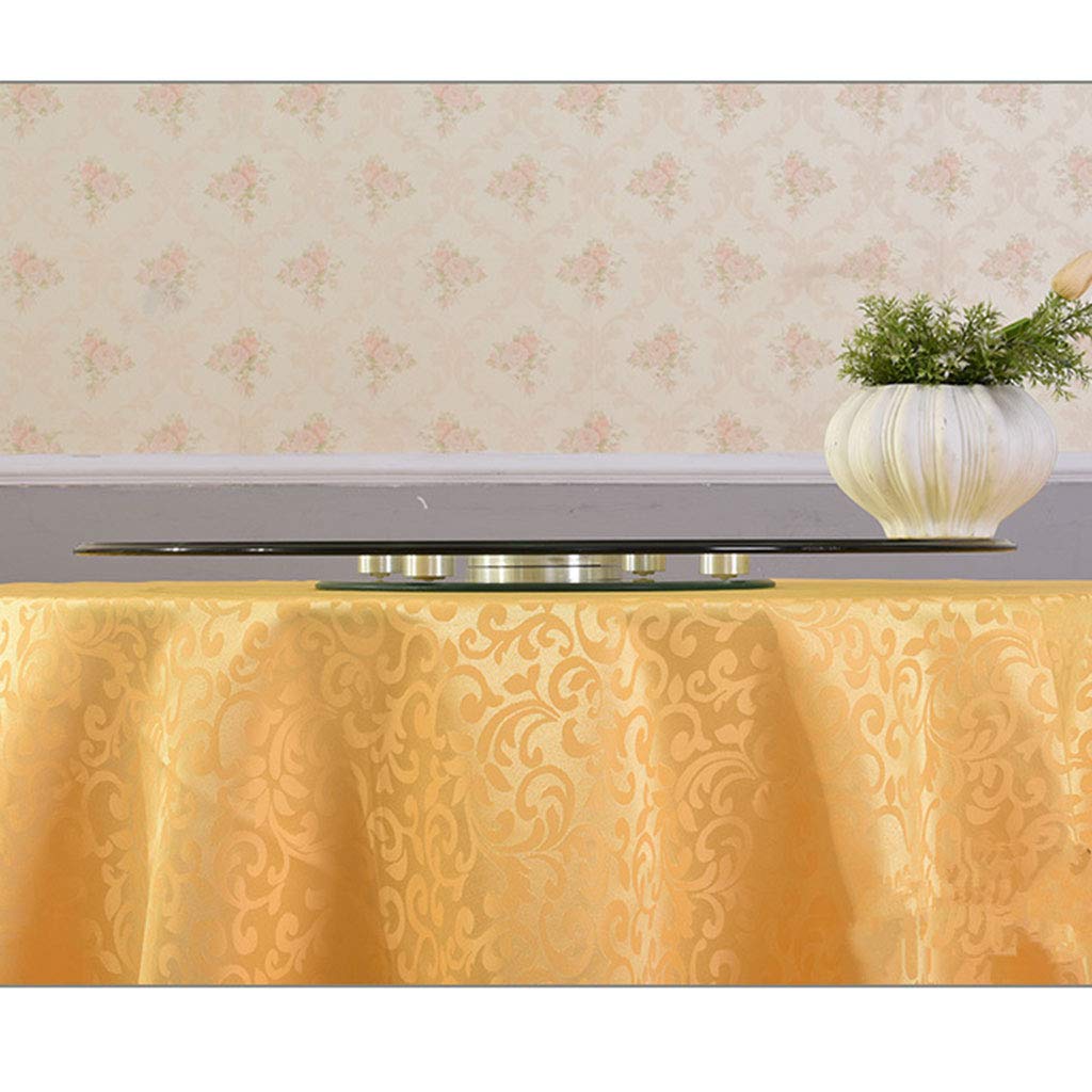 Hermsi 80 cm (30 inch) Extra-Large Lazy Susan Turntable, Round Tempered Glass Tabletop Rotating Serving Tray for Dining Table, Anti-tilt Auxiliary Wheels