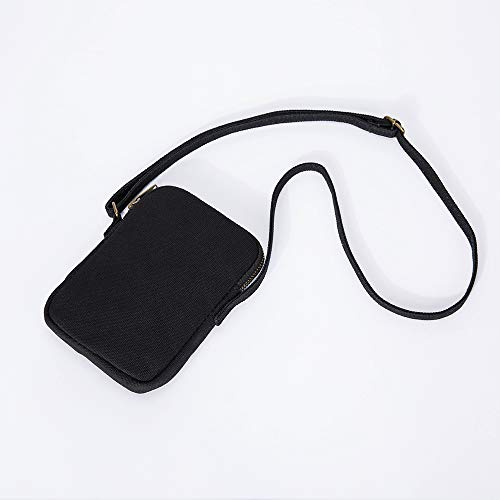 YONBEN Small Crossbody Purse Zipper Cell Phone Bag Mini Shoulder Purse Wallet Smart Phone Wallet with Credit Card Solts (Black, 4.72β(L) 0.78β(W) 6.49β(H))