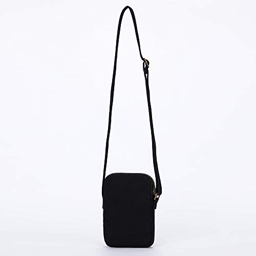 YONBEN Small Crossbody Purse Zipper Cell Phone Bag Mini Shoulder Purse Wallet Smart Phone Wallet with Credit Card Solts (Black, 4.72β(L) 0.78β(W) 6.49β(H))