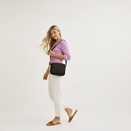 Vera Bradley Women's Peformance Twill Medium Hipster Crossbody Purse, Black, One Size