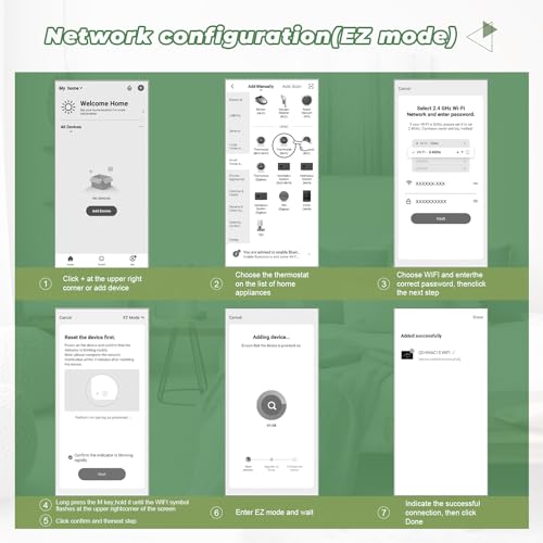 Universal Thermostat WiFi Touch-Screen Programmable, 7 Single Day, 7 Inch Screen, 24V Hardwire, Air Conditioner Remote ControI Mobile Phone Control, Android and iOS Compatible and HVAC System