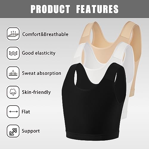 XUJI Chest Binder for Transgender FTM Women Tomboy Cosplay (W, M)