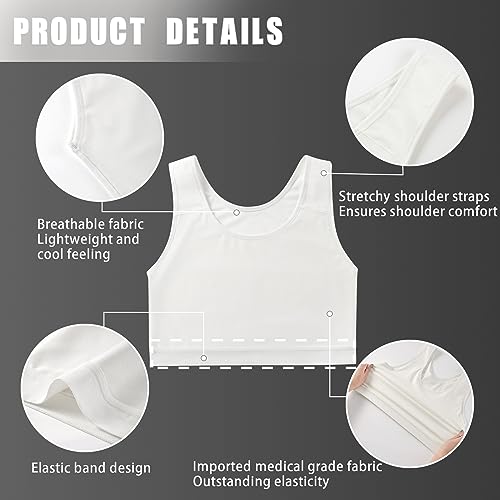XUJI Chest Binder for Transgender FTM Women Tomboy Cosplay (W, M)