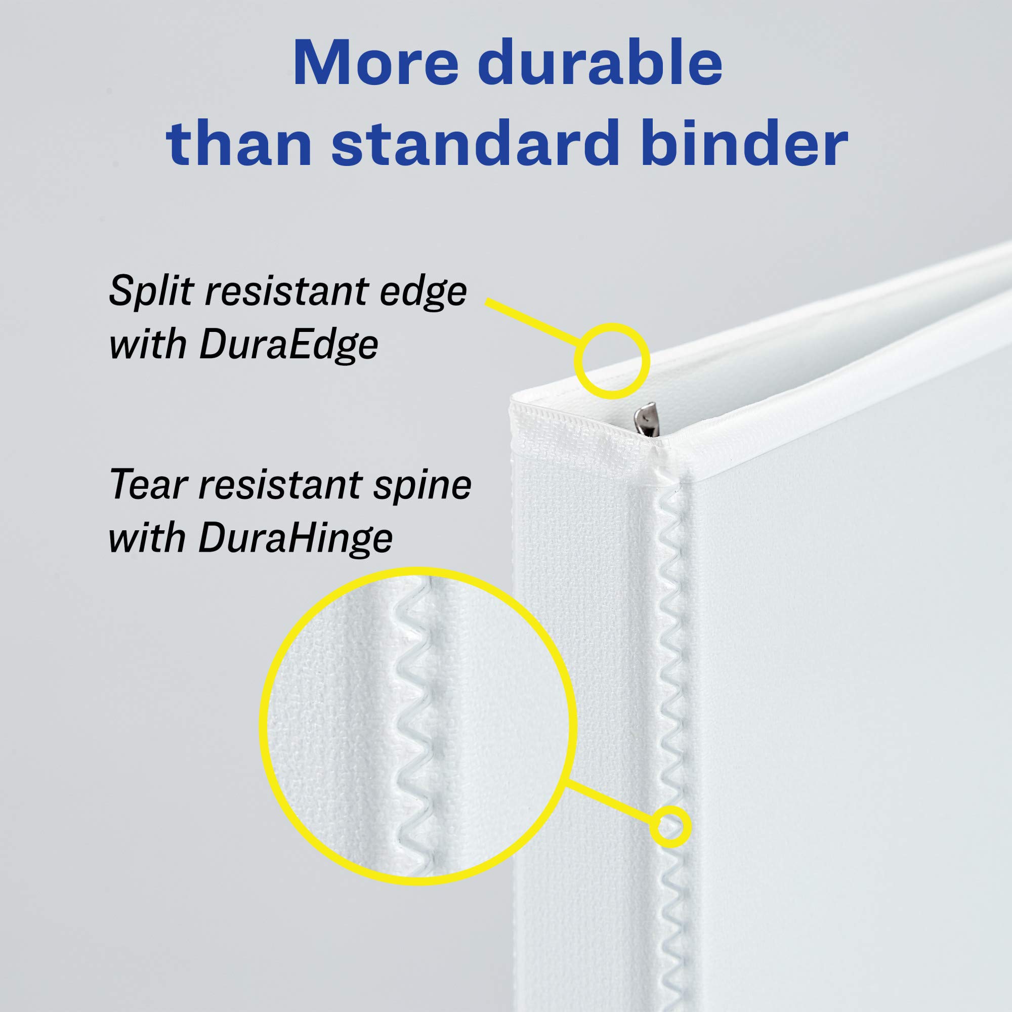 Avery Heavy-Duty View 3 Ring Binder, 1" Slant Rings, Holds 11" x 17" Paper, 1 White Binder (72124)