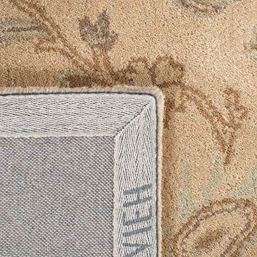 SAFAVIEH Wyndham Collection 8' x 10' Light Gold / Light Gold WYD205A Handmade Modern Premium Wool Area Rug