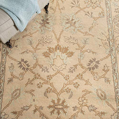 SAFAVIEH Wyndham Collection 8' x 10' Light Gold / Light Gold WYD205A Handmade Modern Premium Wool Area Rug