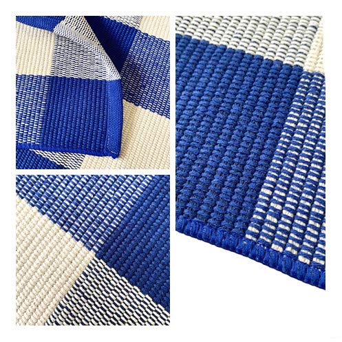 Buffalo Check Rug, Blue and White Plaid Rug Moven Doormat Washable Porch Kitchen Area Rugs,Decoration for Indoor & Outdoor Entryway, Patio, Kitchen,Laundry (23.5"×35.4") (Blue&White)