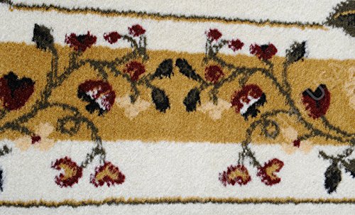 Home Dynamix Optimum Caspian Area Rug, 5'2" x7'2, Traditional Medallion Floral, Ivory/Burgundy/Yellow