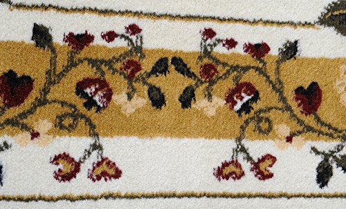 Home Dynamix Optimum Caspian Area Rug, 5'2" x7'2, Traditional Medallion Floral, Ivory/Burgundy/Yellow