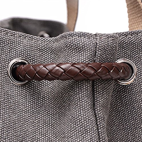 Hiigoo Printing Canvas Shoulder Bag Retro Casual Handbags Messenger Bags (Brown)