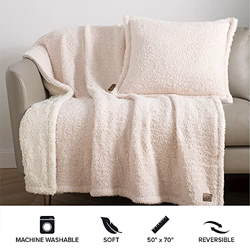 UGG Ana Knit Throw Blanket - Plush Oversized Reversible Accent Blanket - 50β x 70β - Shell