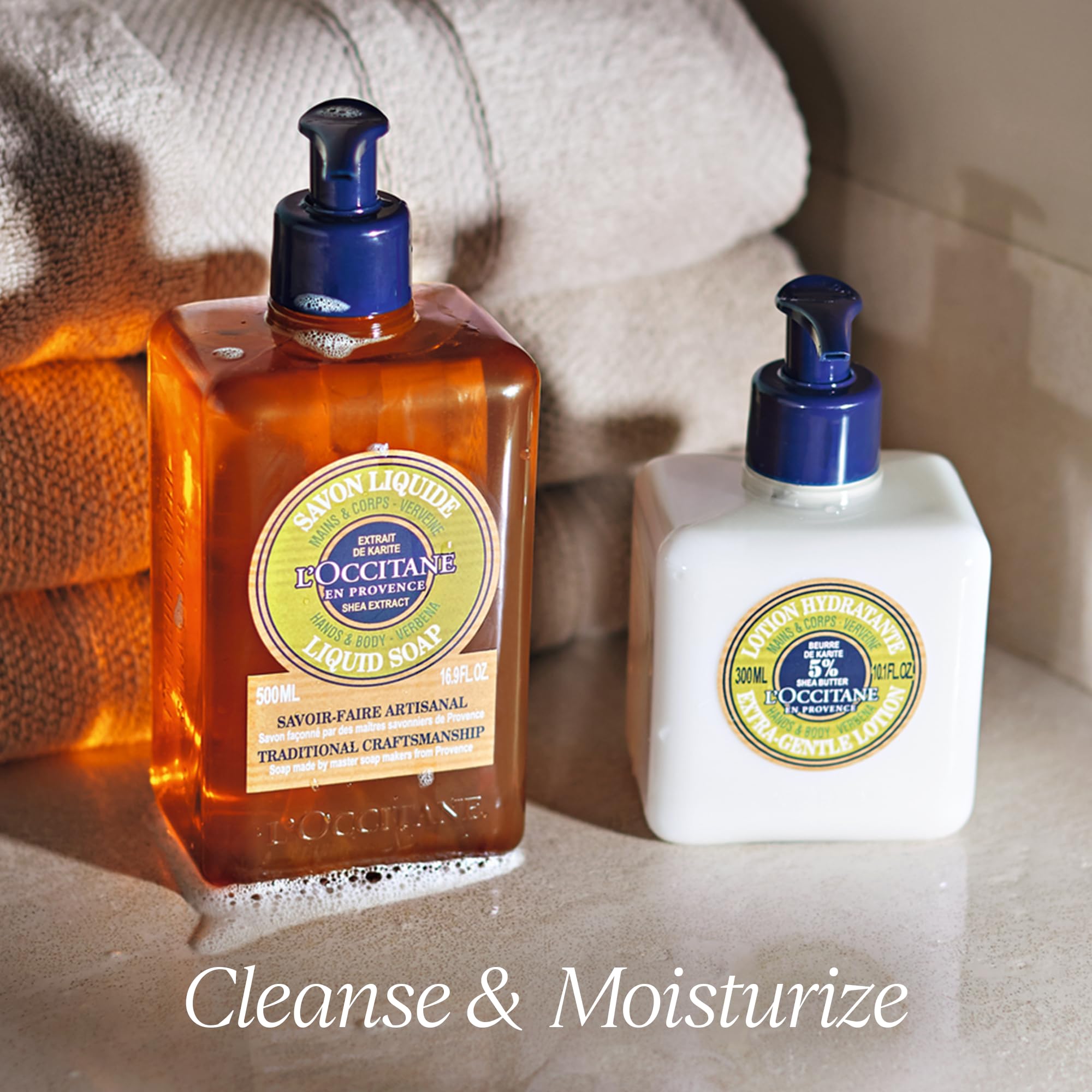 L'Occitane Shea Butter Hands & Body Verbena Extra-Gentle Moisturizing Lotion, 10.1 Fl Oz