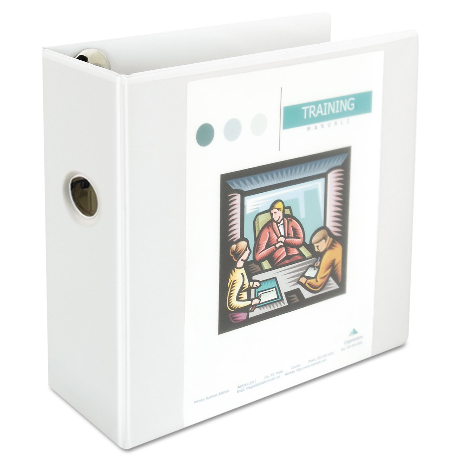 Universal UNV30756 Deluxe Easy-to-Open 5 in. Capacity 11 in. x 8.5 in. (3) D-Ring View Binder - White
