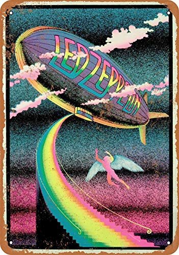 PaBoe 8 x 12 Metal Sign - Zeppelin Stairway - Vintage Bar Wall Decorative