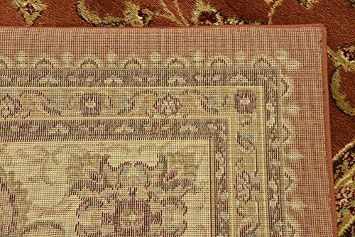 Unique Loom Voyage Collection Traditional Oriental Classic Intricate Design Area Rug, 9 ft 0 in x 12 ft 0 in, Terracotta/Ivory