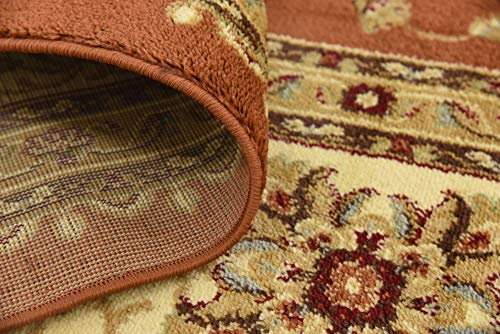 Unique Loom Voyage Collection Traditional Oriental Classic Intricate Design Area Rug, 9 ft 0 in x 12 ft 0 in, Terracotta/Ivory