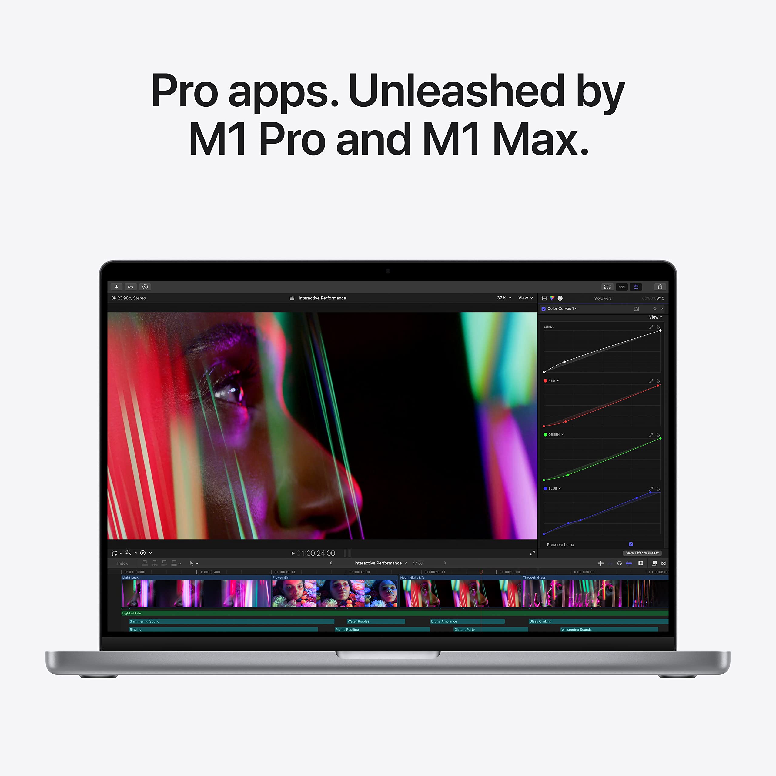 Apple 2021 MacBook Pro (16-inch, M1 Pro chip with 10‑core CPU and 16‑core GPU, 32GB RAM, 512GB SSD) - Space Gray Z14V0016E