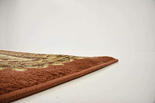 Unique Loom Voyage Collection Traditional Oriental Classic Intricate Design Area Rug, 9 ft 0 in x 12 ft 0 in, Terracotta/Ivory