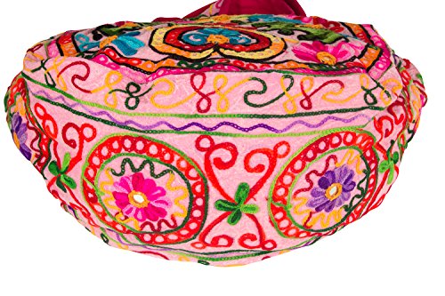 TribeAzure Pink Elephant Canvas Shoulder Bag Handbag Tote Purse Casual Spacious Summer Spring Top Handle Large