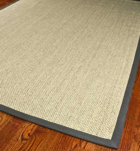 SAFAVIEH Natural Fiber Collection 6' x 9' Marble / Grey NF443B Border Sisal Area Rug
