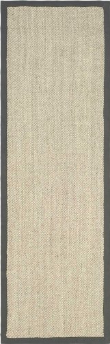 SAFAVIEH Natural Fiber Collection 6' x 9' Marble / Grey NF443B Border Sisal Area Rug