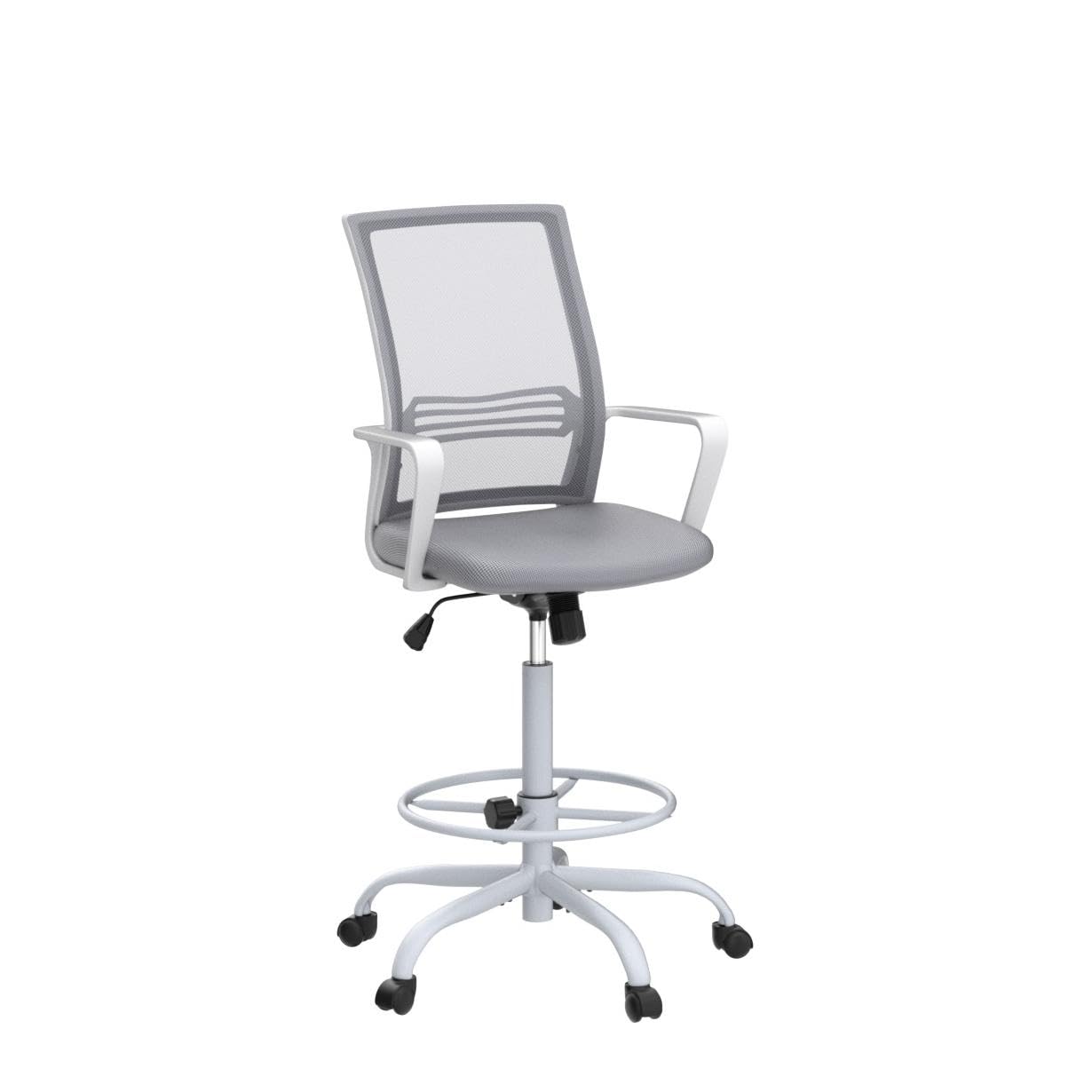 Office Chair with Ergonomic Lumbar Support Armrests Standing Desk Chair with Breathable Mesh, Comfortable Padded Seat Cushion