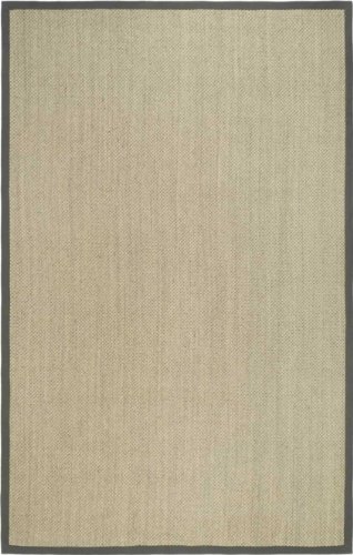 SAFAVIEH Natural Fiber Collection 6' x 9' Marble / Grey NF443B Border Sisal Area Rug