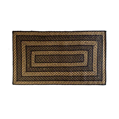 VHC Brands Classic Country Primitive Flooring-Farmhouse Jute Black, Stair Tread, Non-Stenciled